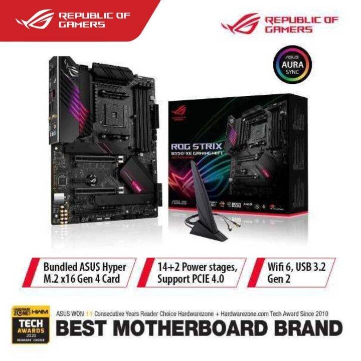 Asus ROG Strix B550-XE Gaming WiFi AMD B550 Ryzen AM4 ATX Gaming ...