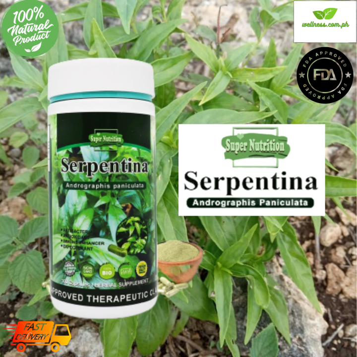 Super Nutrition Serpentina Supplement Capsules 500mg Bottle of 100 ...