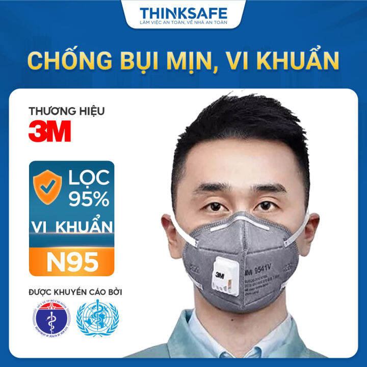 Khẩu trang KN95 chống bụi bảo vệ hô hấp 3M 9541V - Khẩu trang 3M 9541V phòng dịch bảo vệ hô hấp ...