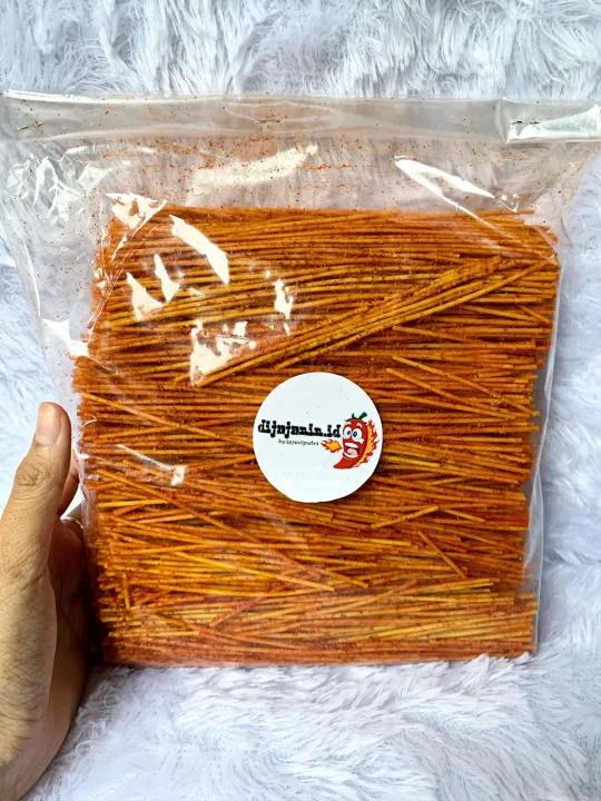 MIE LIDI PEDAS GURIH ISI 1 KG/MIH LIDI CEMILAN JADUL/CAMILAN PEDAS MIE ...