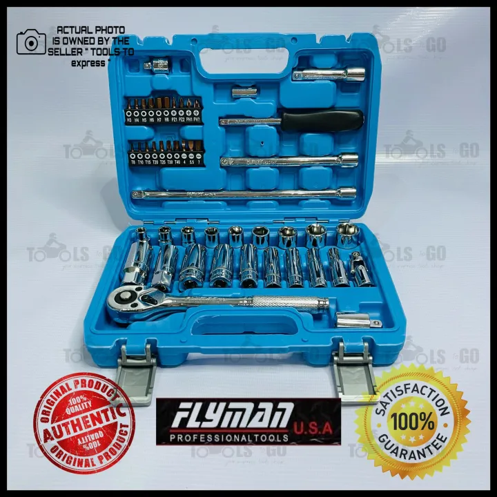ORIGINAL FLYMAN USA 47pcs 3/8 Dr. Socket Set | Lazada PH