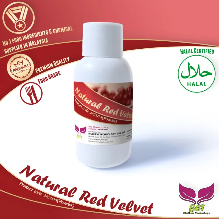 Red Velvet Colour 10g / Powder Type / Natural colour powder formulated ...