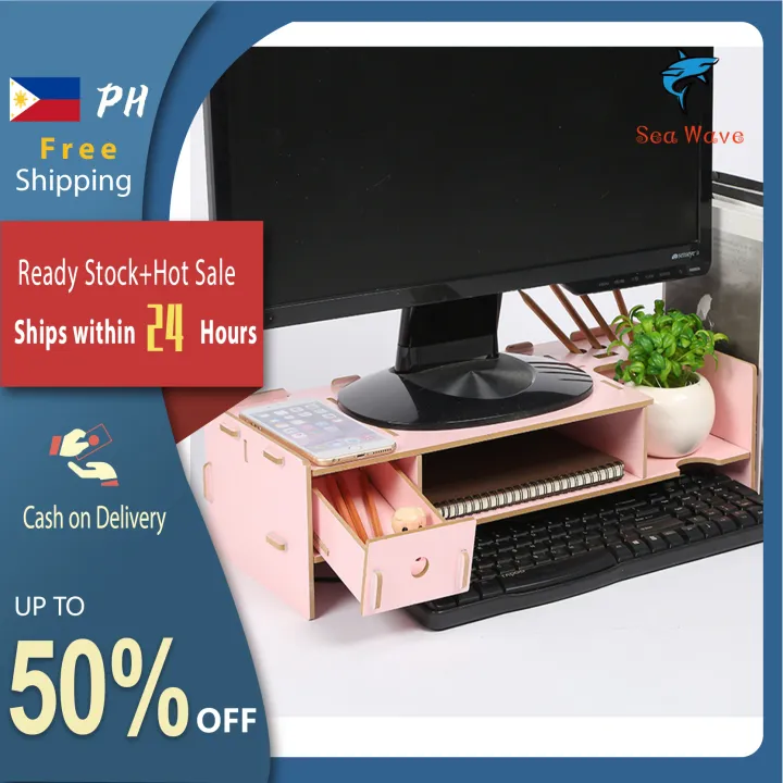 Laptop Desktop Rack Computer Monitor Plus Elevated Laptop Rack Office ...