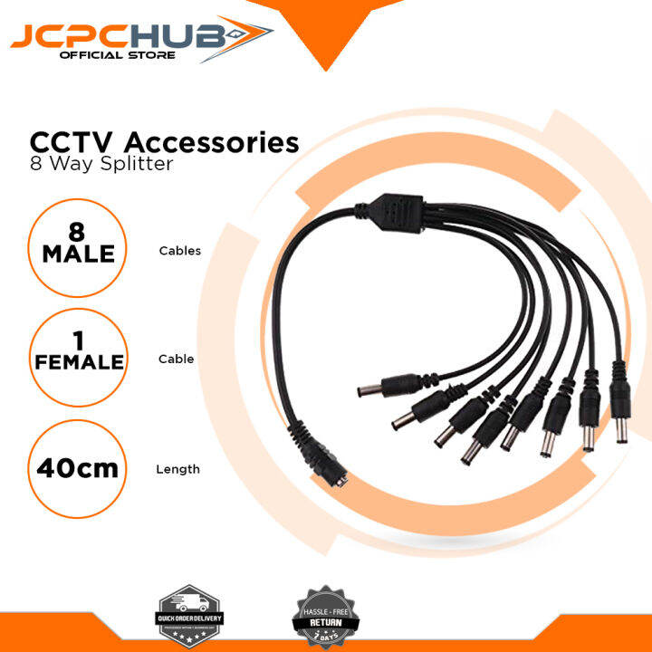 12V DC Power Supply 1 Female to 4 or 8 Male Way Octopus Splitter Plug ...