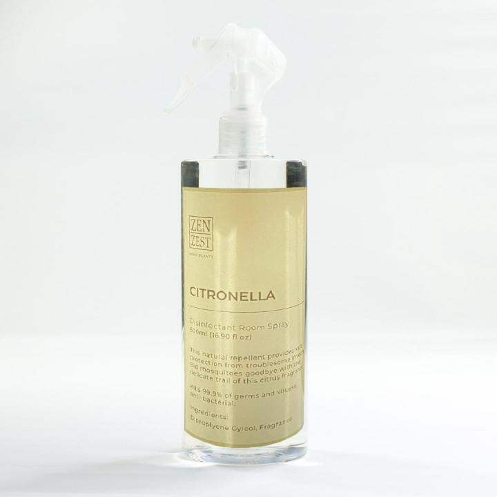 Zen Zest Disinfecting Room Spray Premium Hotel Scent 500mL - CITRONELLA ...