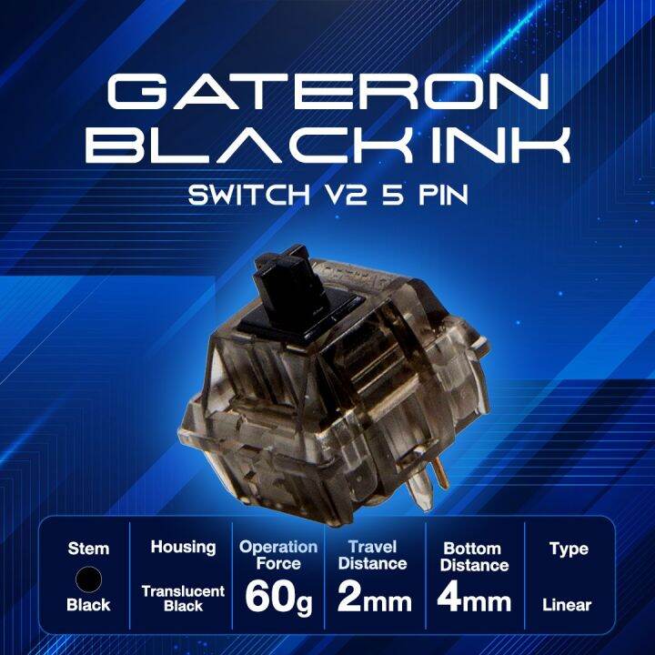 Gateron Ink Black V2 (1ชิ้น) สวิตช์ Mechanical Keyboard Linear Switch ...
