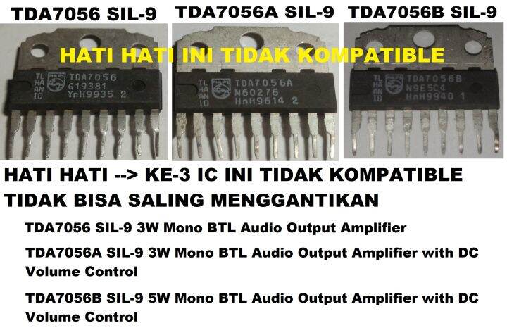TDA7056 TDA7056A TDA7056B SIL-9 BTL Audio Amplifier IC | Lazada Indonesia
