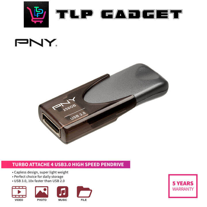 PNY Turbo Attache 4 USB3.0 High Speed Pendrive 16GB / 32GB / 64GB / 128GB / 256GB 5 Years ...