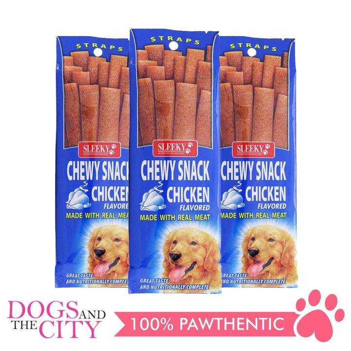 Sleeky Chewy Snack Straps Chicken 50g (3 packs) | Lazada PH
