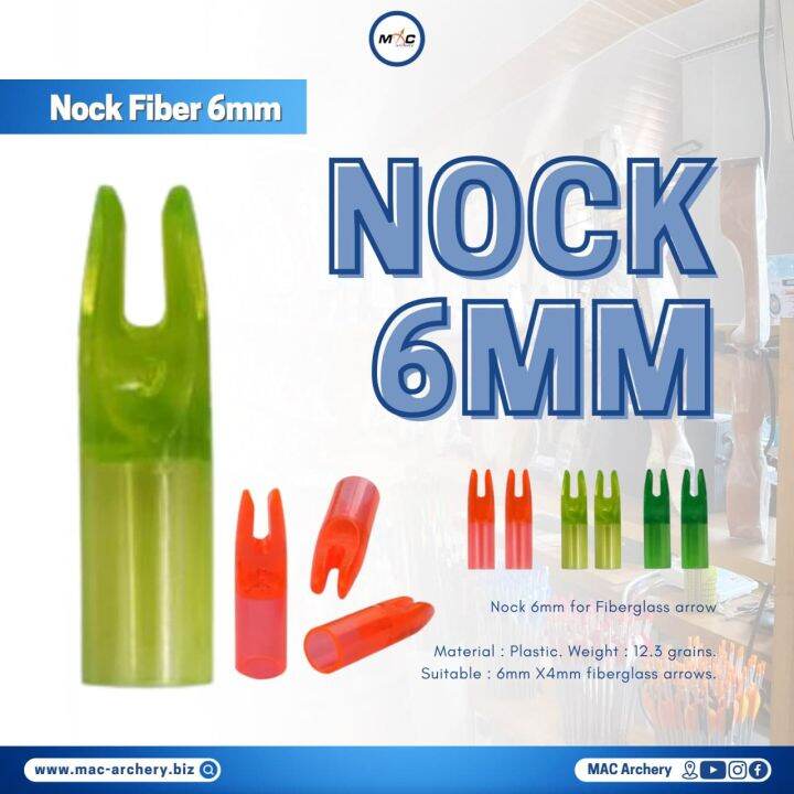 nock arrow fiber 6mm nock arrow aloumunium nock fiber 6mm pin nock size S dan L arrow busur ...