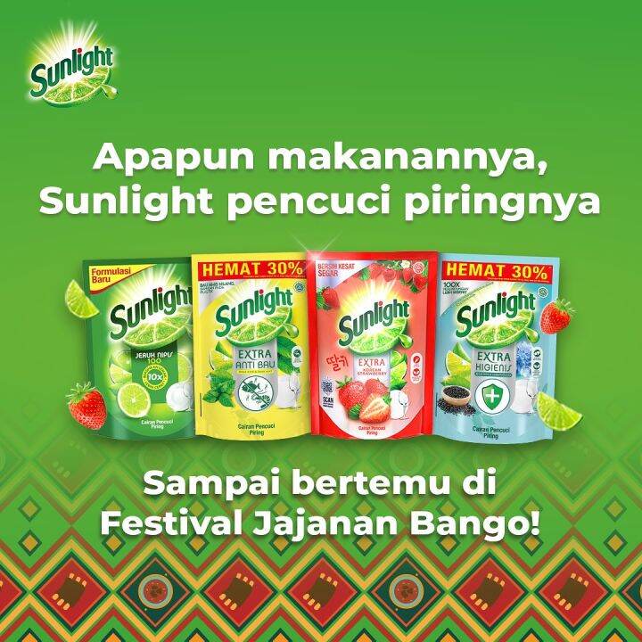 Sunlight Sabun Cuci Piring Dishwash 650mL - 10X Bersihkan Lemak Lebih ...