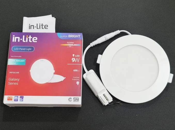 LAMPU PANEL LED 9W INBOW BULAT INPS628R DOWNLIGHT IN-LITE INLITE BEST ...