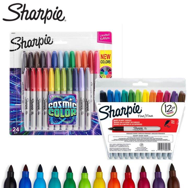 12/24 Colored Sharpie Marker Pens Set for School and Office Drawing ...