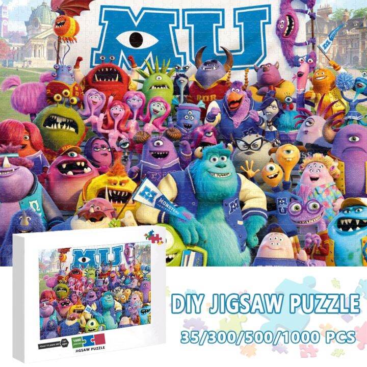 Monsters University Puzzle 1000 Pieces Disney Cartoon Anime Jigsaw ...