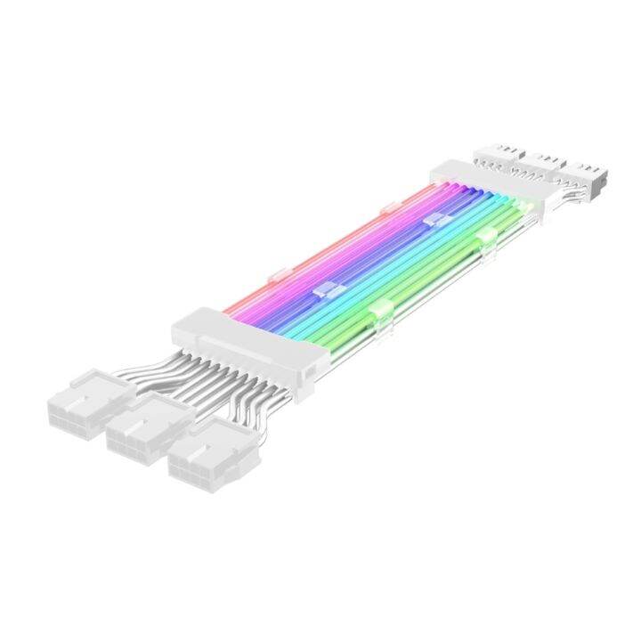【New Arrive】 PC Case- PSU Extension RGB Cable 24Pin PCI-E GPU 8PinX2 ...