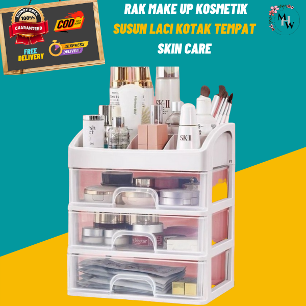 Rak Make Up Kosmetik Susun Laci Kotak Tempat Skin Care | Lazada Indonesia