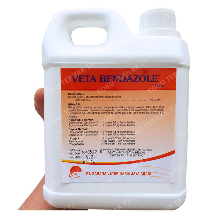 VETA BENDAZOLE 1Liter - Obat Cacing Cair Pasta Oral Untuk Ternak Sapi ...