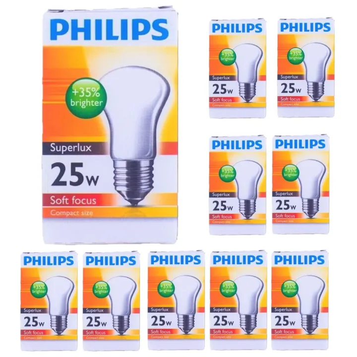 PROMO Philips Standard Incandescent Light Bulb Warm White 25W - 10pcs ...