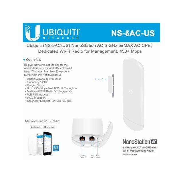Ubiquiti NanoStation 5AC (NS-5AC) | Lazada.co.th