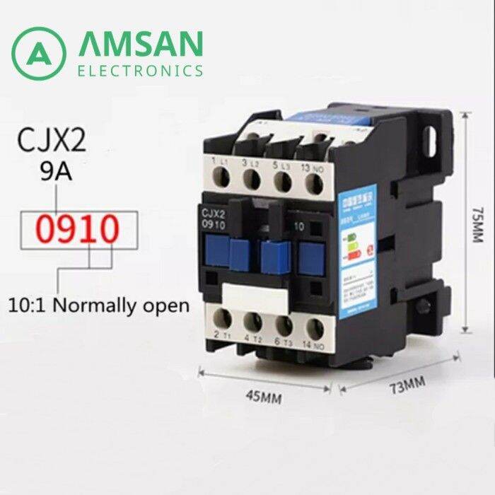 Kontaktor CJX2-0910 AC 220V 20A 3P+NO 220VAC 3Phase 3P 3 Pole | Lazada ...