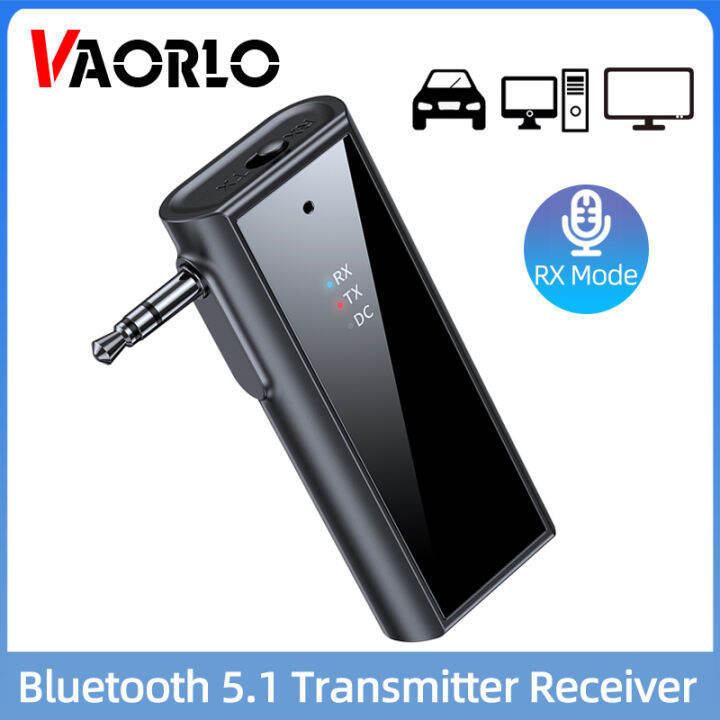 VAORLO C22 2-IN-1 Bluetooth 5.1 Transmitter Receiver 3.5MM AUX Jack With Mic For Car T V PC ...