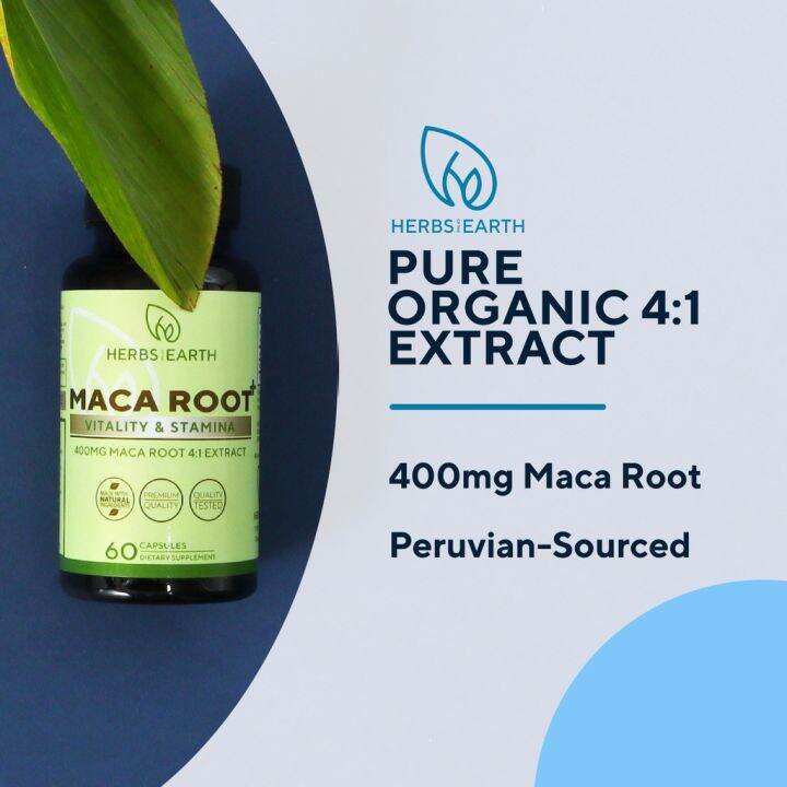 Maca Root 400mg of Potent Peruvian Maca per Capsules 60 Capsules from ...