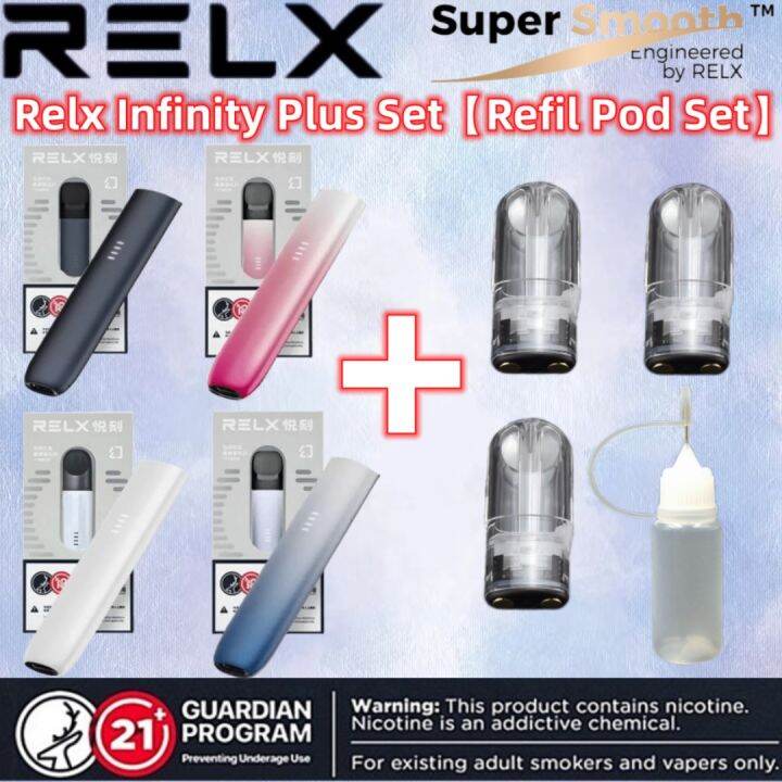 relex infinity plus set refillable pads v.aping smoke set original ...