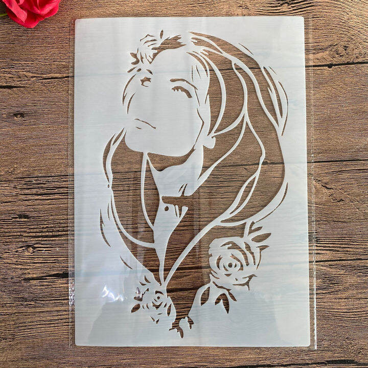 A4 size Design Stencil for Wall Painting Scrapbooking Stamp Album ...