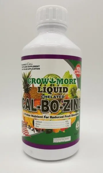 GROW MORE LIQUID CHELATE CALCIUM BORON ZINC CAL-BO-ZINC (1 LITER ...
