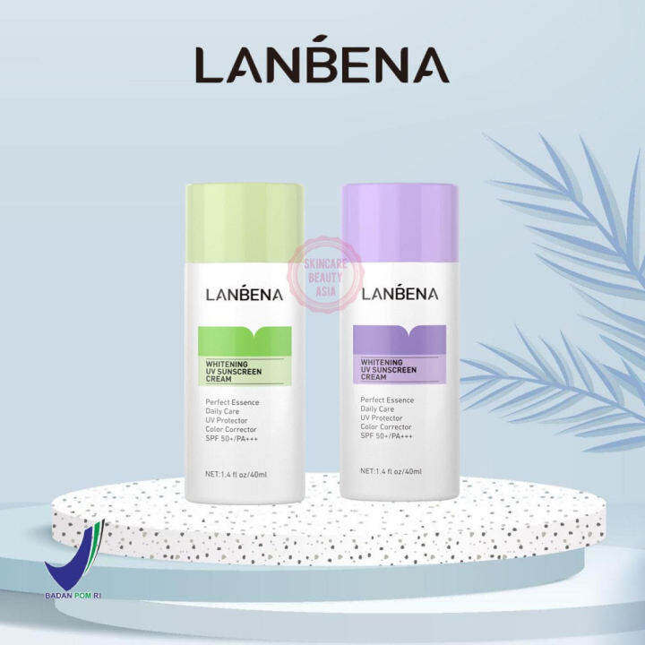 LANBENA Whitening UV Sunscreen Cream 40ml - Green | Purple | Lazada ...