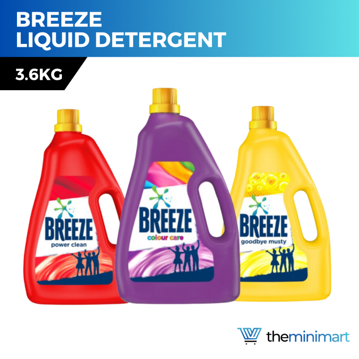 Breeze Liquid Detergent 3.6kg - Fragrance of Comfort / Power Clean ...
