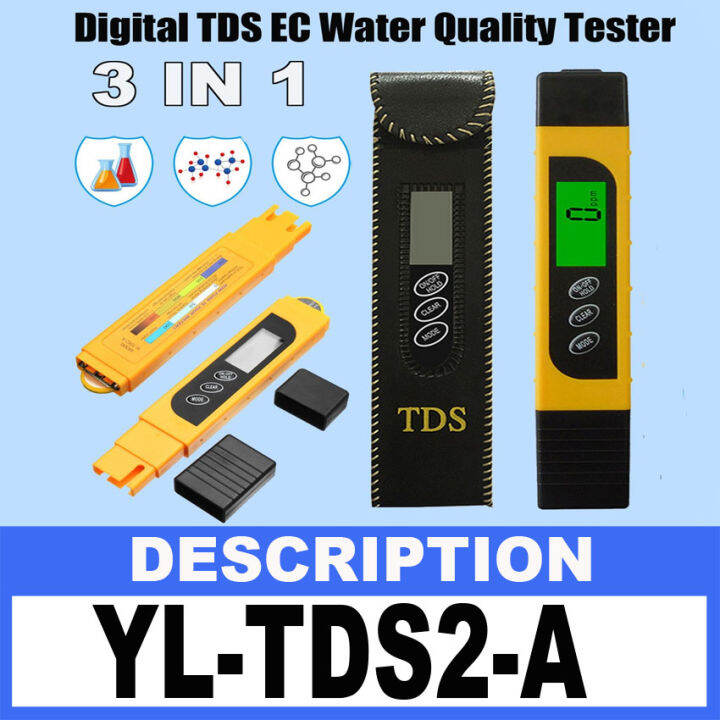 YL-TDS2-A Portable Digital TDS Tester Pen for Water Quality - Yellow ...