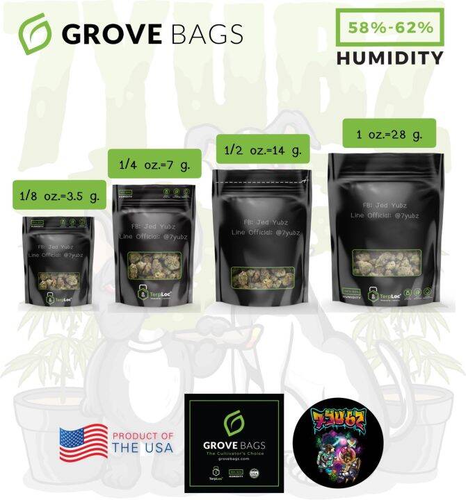 Grove Bags ถุงบ่มไซส์ 1 oz,1/2oz,1/4oz,1/8oz | Lazada.co.th