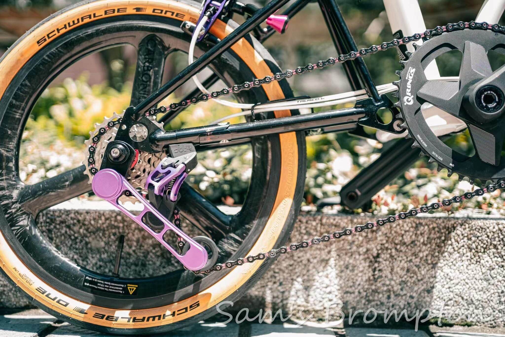 DCCH สำหรับ Brompton 7แฟลชไดรฟ์สองหัวความเร็วสูงเครื่องปรับความตึงตีนผีด้านหลังสำหรับจักรยานด้วย ...