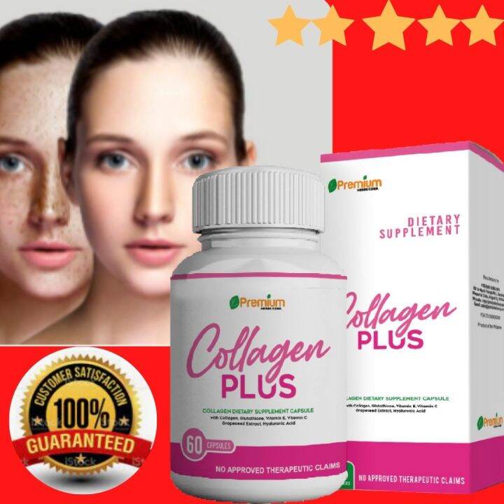 Collagen Plus (60 Capsules) Skin Supplement Increase energy hyaluronic ...