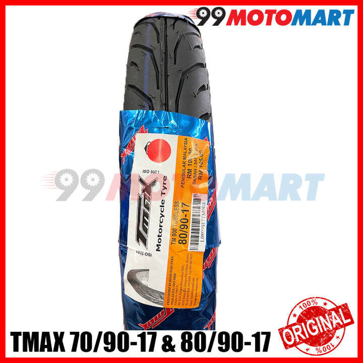 TMAX Tyre 70/90-17 80/90-17 Tubeless Tire Tayar Motorcycle Lc135 Ex5 Wave 709017 809017 TM900 ...