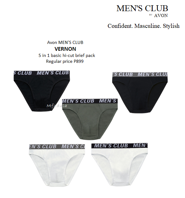 Avon Men's Club VERNON 5 in 1 basic hi-cut brief pack | Lazada PH