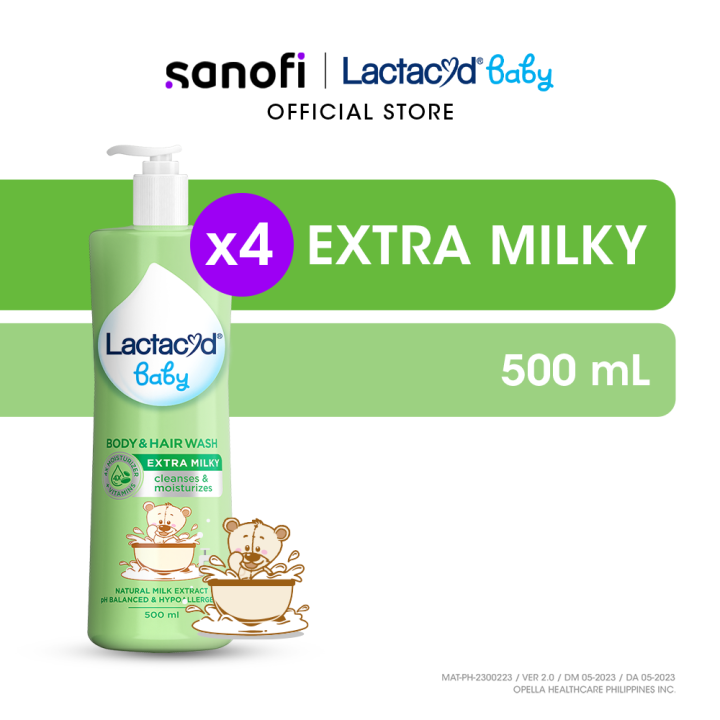 Lactacyd Baby Extra Milky 500ML (Bundle of 4) Baby Wash | Lazada PH