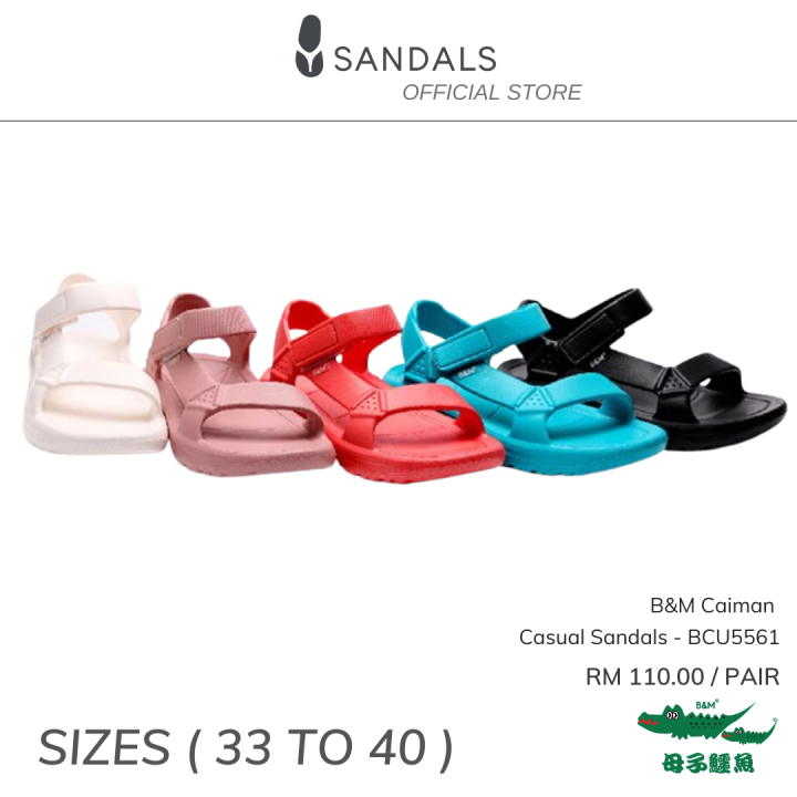 B&M Caiman BCU5561 Casual Sandals Size 33 - 40 | Lazada