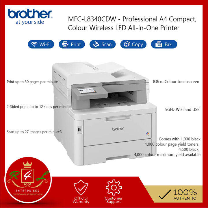 Printer MFC Color Laser Duplex BROTHER MFC-L8340CDW Replacement Model for MFC-3770CDW | Lazada PH