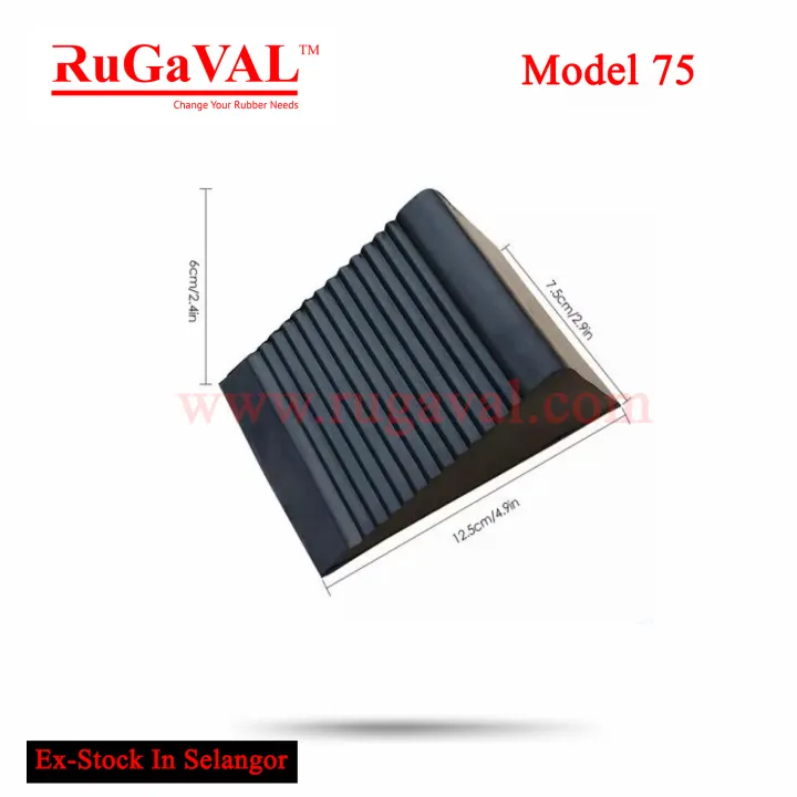 Wheel Stopper I Size:125mm(L)x75mm(W)x60mm(H) I Rubber Wheel Chock I ...