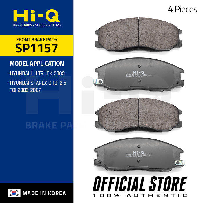 Hi-Q Front Brake Pads for Hyundai H-1 Truck 2003-up, Starex CRDi 2.5 ...