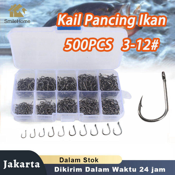 Paket Kail Pacing Fishing Hook Kait Ikan Baja Karbon Ten Division No 3 ...