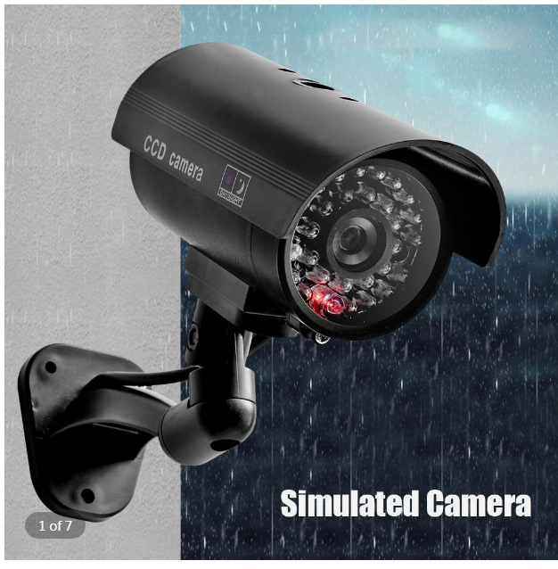 Waterproof Dummy Camera Bullet Flashing Red LED Outdoor Indoor Fake ...