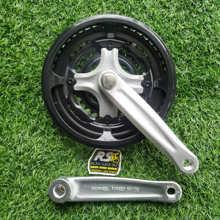 Crank triple 3 susun sepeda MTB Prowheel Alloy 28 38 48T Gir Crank Gear ...