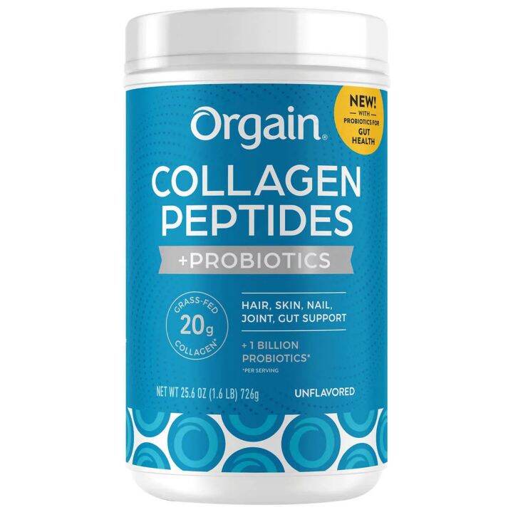 Orgain Collagen Peptides + Probiotics Unflavored 726g | Lazada PH