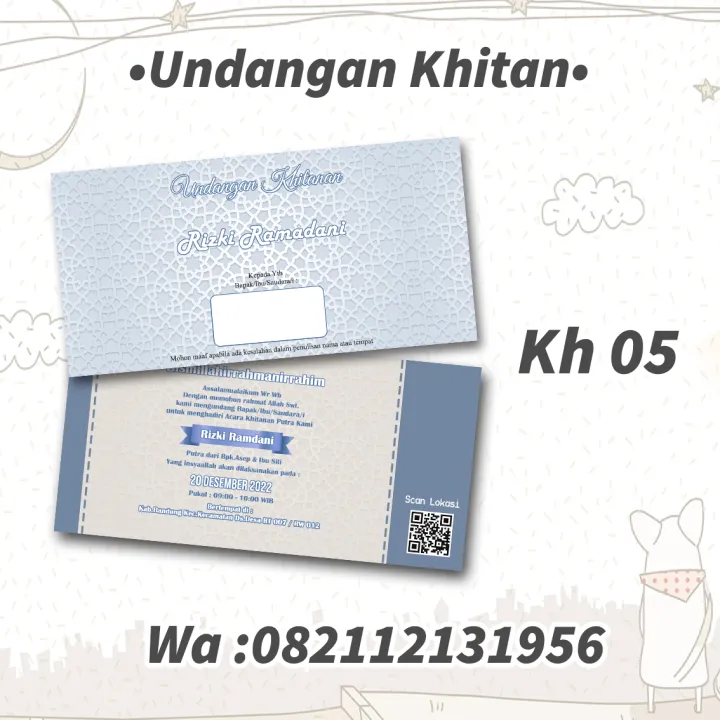 (PER 30 LEMBAR) KH5 UNDANGAN SUNAT / SUNATAN MURAH / SURAT UNDANGAN ...