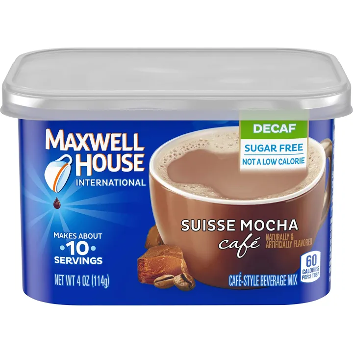 Maxwell House International Decaf Suisse Mocha Café Beverage Mix (4 oz ...