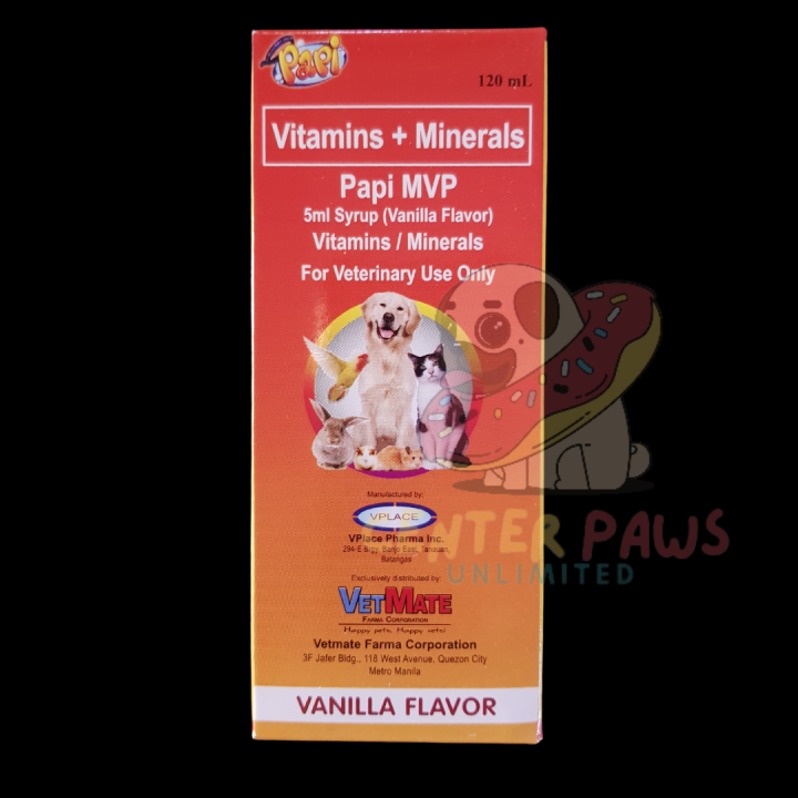PAPI MVP Syrup Multivitamins + Minerals for Pets 120ml | Lazada PH