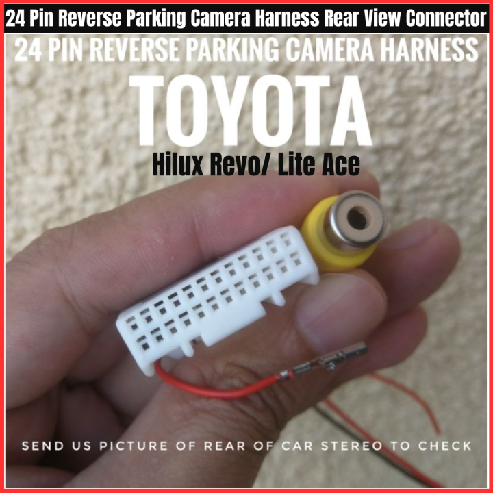 Reverse Parking Camera Harness 24 Pin Rear View Connector for Toyota ...